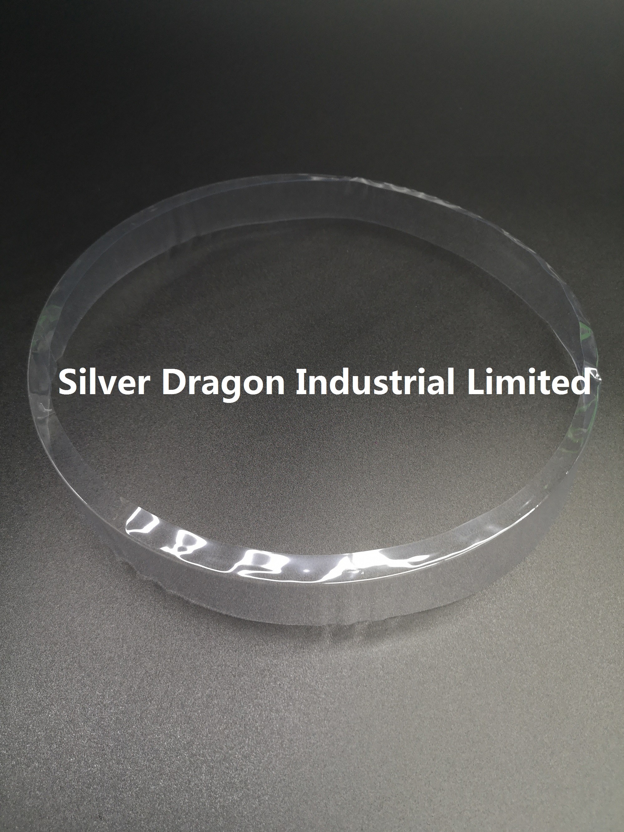 Clear Round Preformed PVC Shrink bands with blue tint , 412mm LF X 35 ...